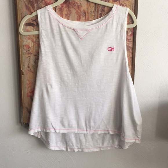 Gilly Hicks | Tops | Gilly Hicks Muscle Crop Top Cotton White Crop Top ...